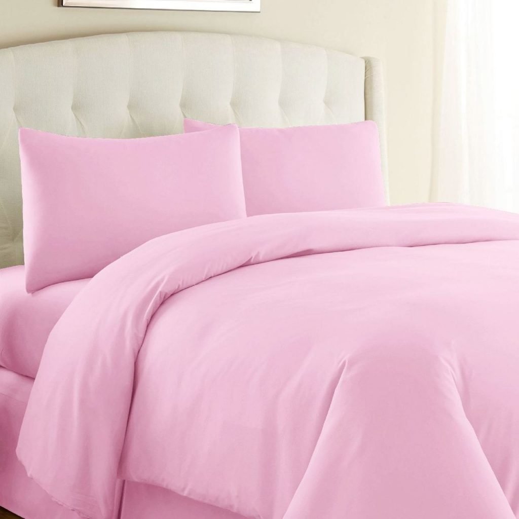 Deep Pink Palin Sheet with 2 Pillows